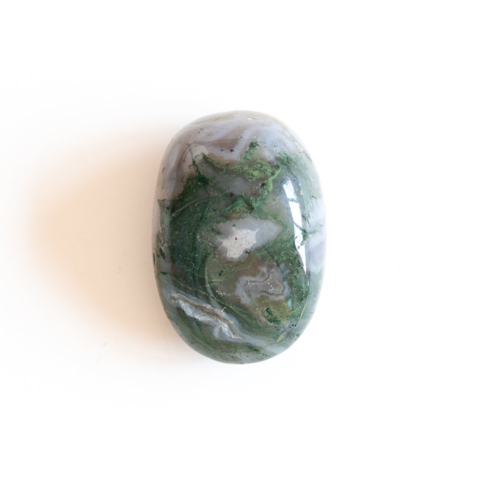 Moss Agate Tumbled Stone – Spirit Daughter